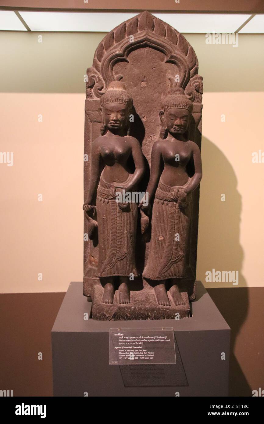 Lopburi Art (Khmer Style): Apsara (Celestial Maidens), 11th-12th Cent ...