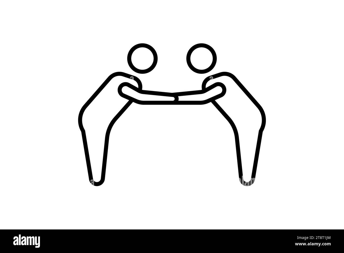 respect icon. bowing with handshake. icon related to core values ...