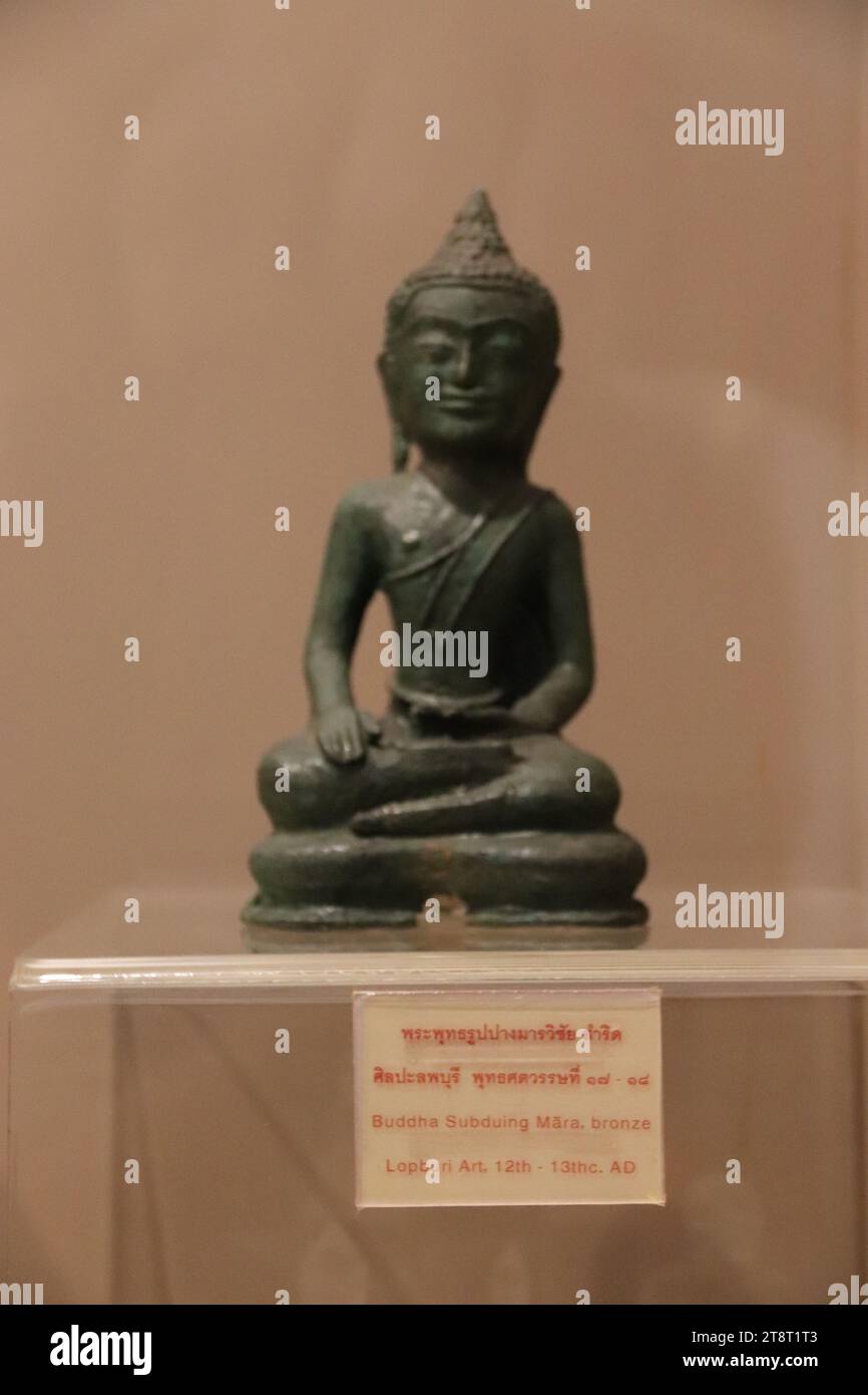 Bronze Buddha Subduing Mara, Lopburi, 12th-13th Cent, Ramkhamhaeng ...