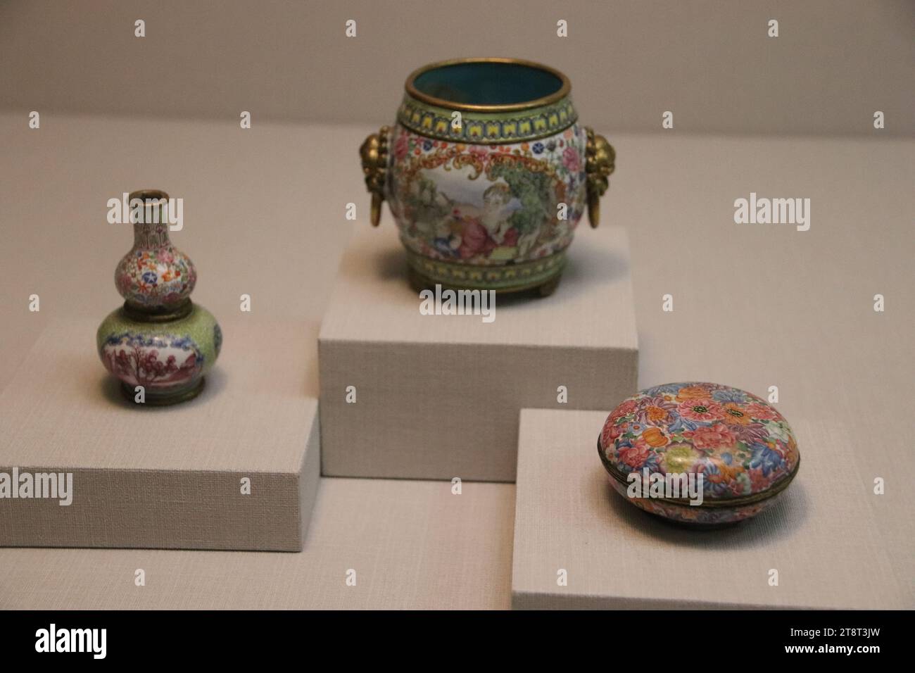 Cloisonne Incense Vessels: Container, Burner & Vase, Qianlong Reign ...