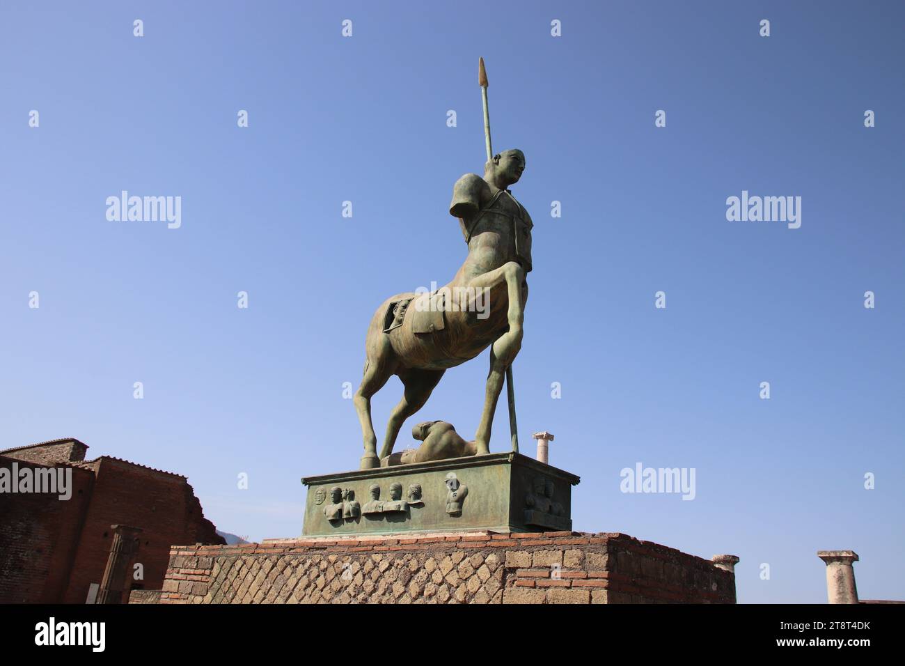 Pompeii Ruins: Bronze Statue of Centaur, Remains of Roman city buried ...