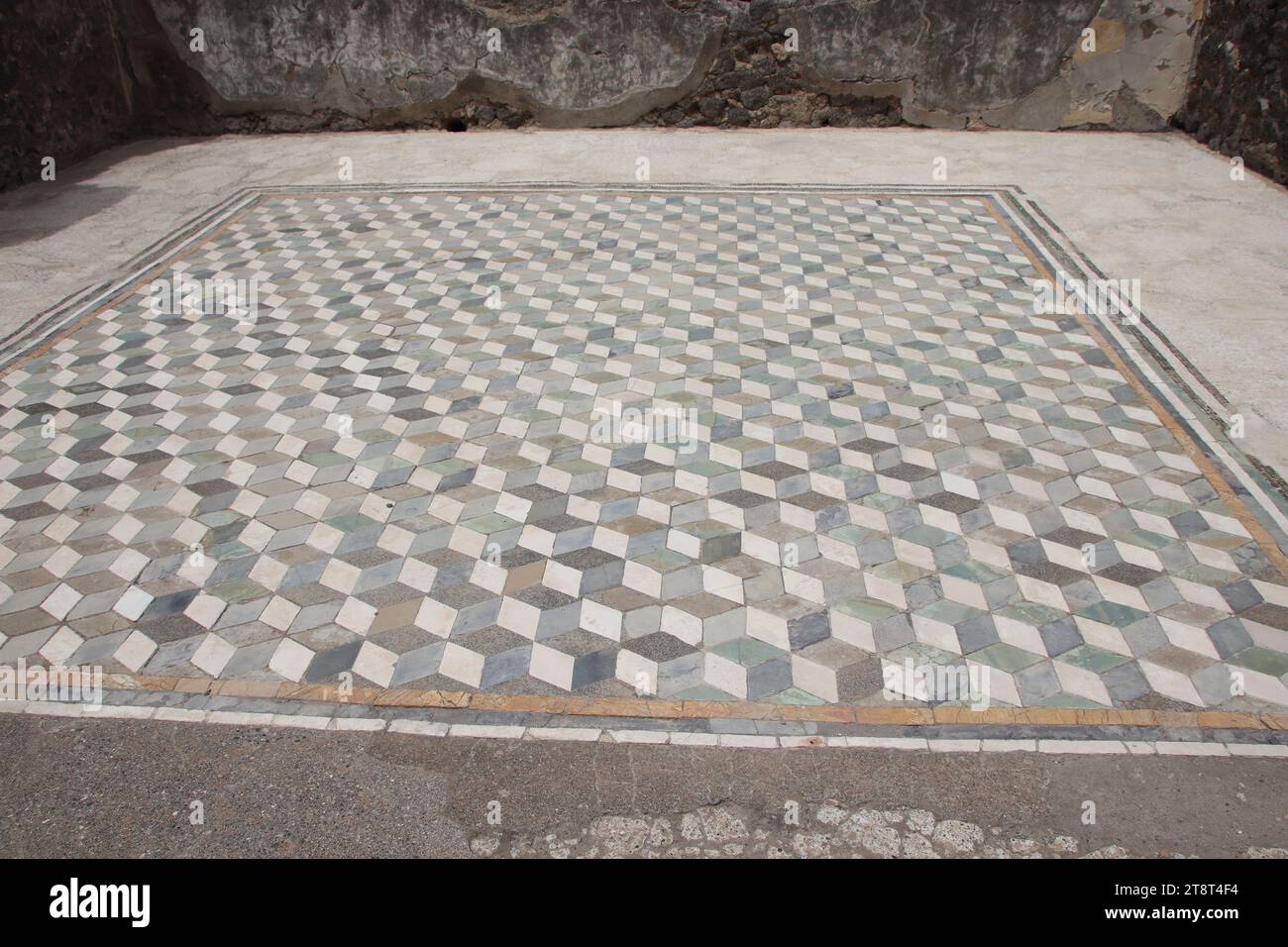 Pompeii Ruins: House of the Faun Mosaic Floor, Remains of Roman city ...