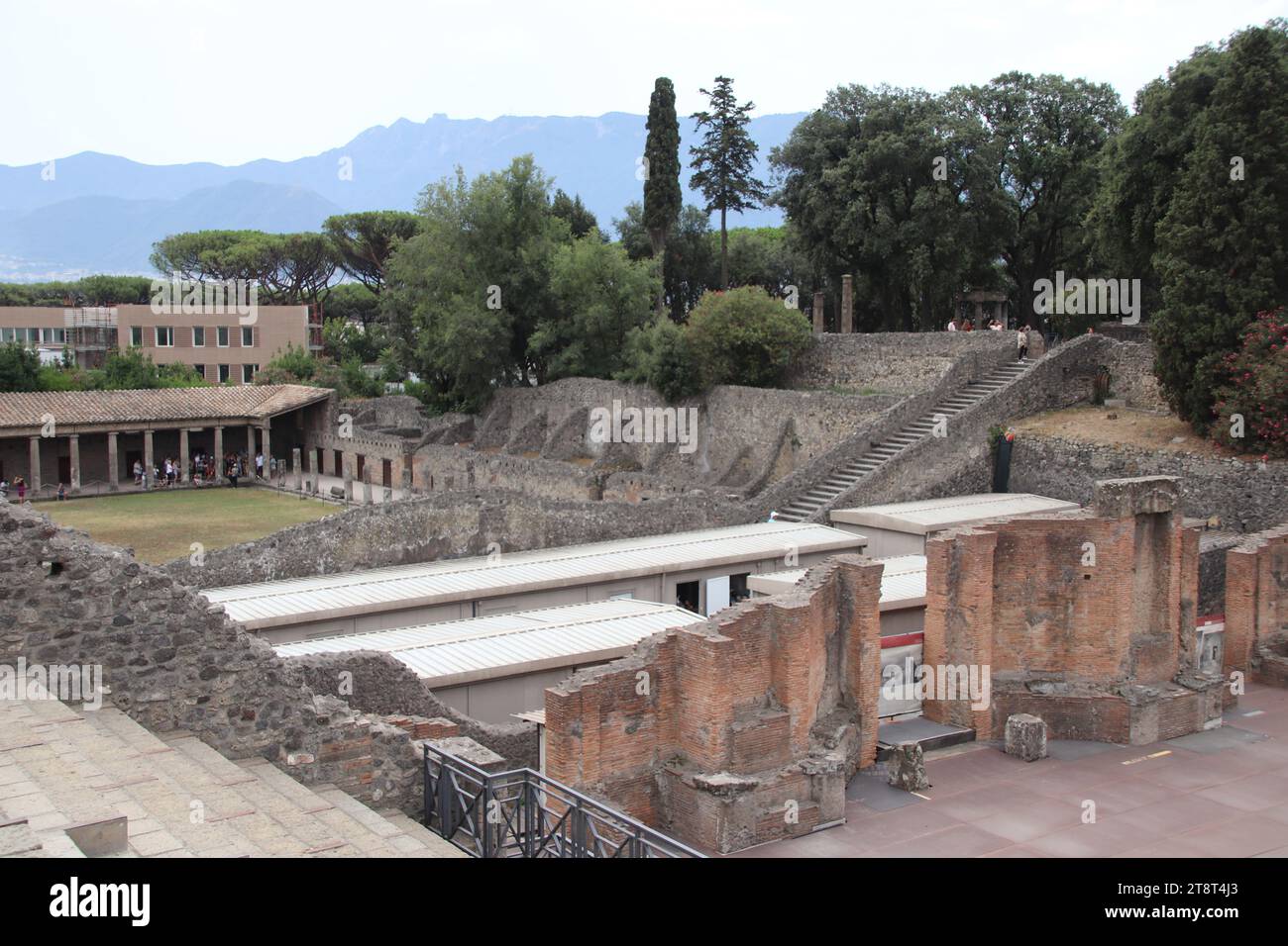 Pompeii Ruins: Theater, Remains of Roman city buried by eruption of Mt ...