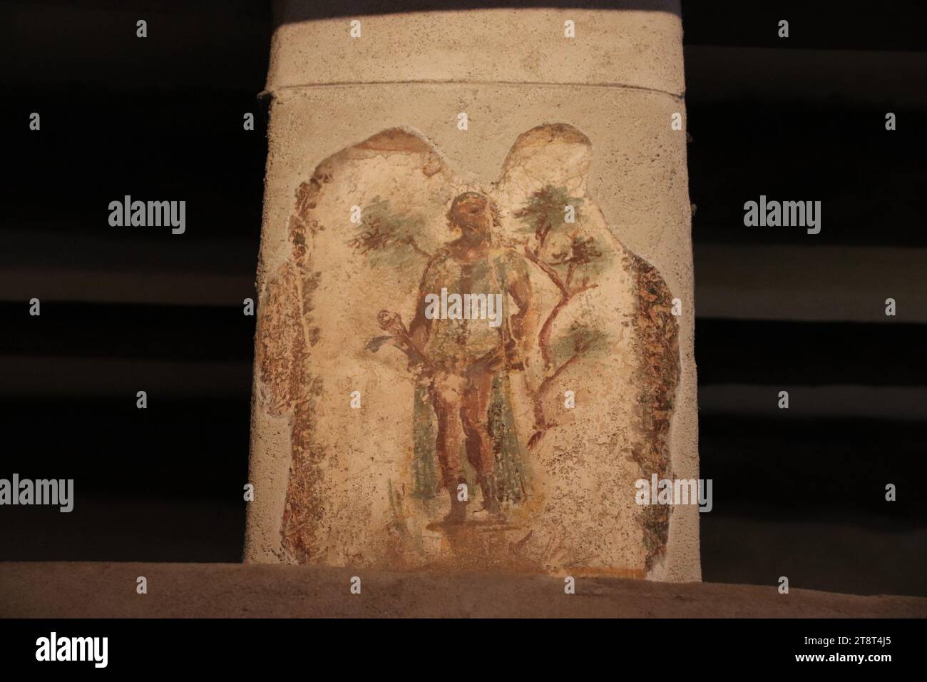 Pompeii Ruins: Brothel Fresco, Remains of Roman city buried by eruption ...