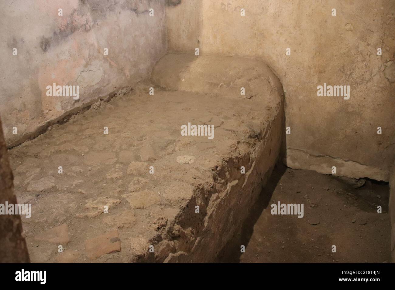 Pompeii Ruins: Brothel, Remains of Roman city buried by eruption of Mt ...
