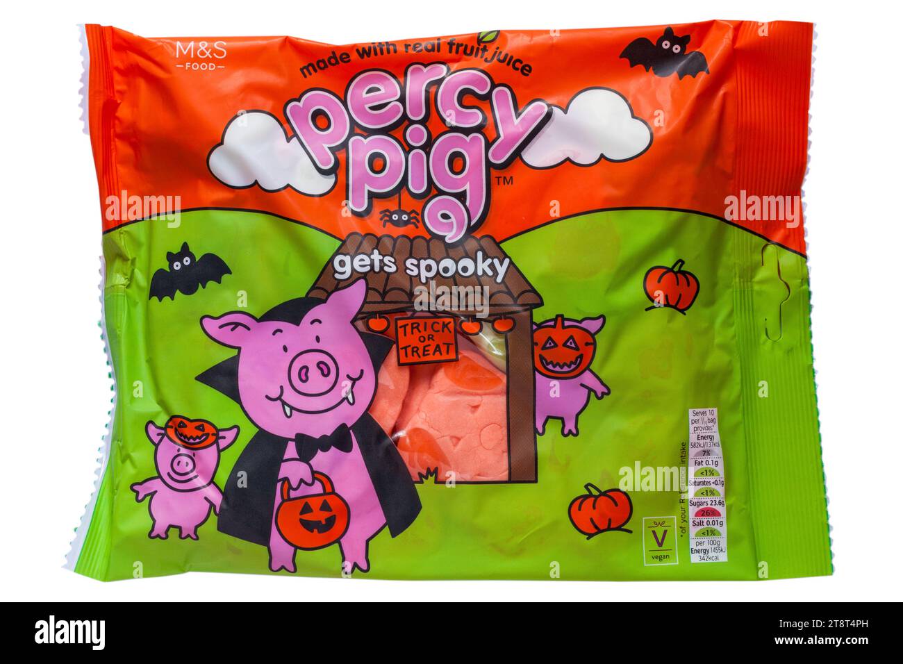 Packet of M&S Percy Pig gets spooky sweets made with real fruit juice ready for trick or treat ...