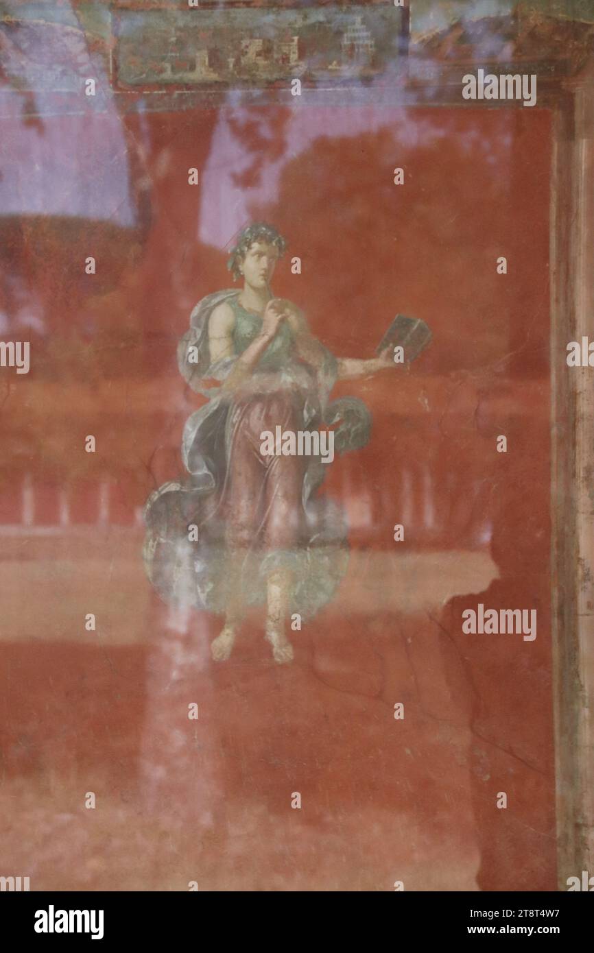 Pompeii Ruins Fresco, Remains of Roman city buried by eruption of Mt ...