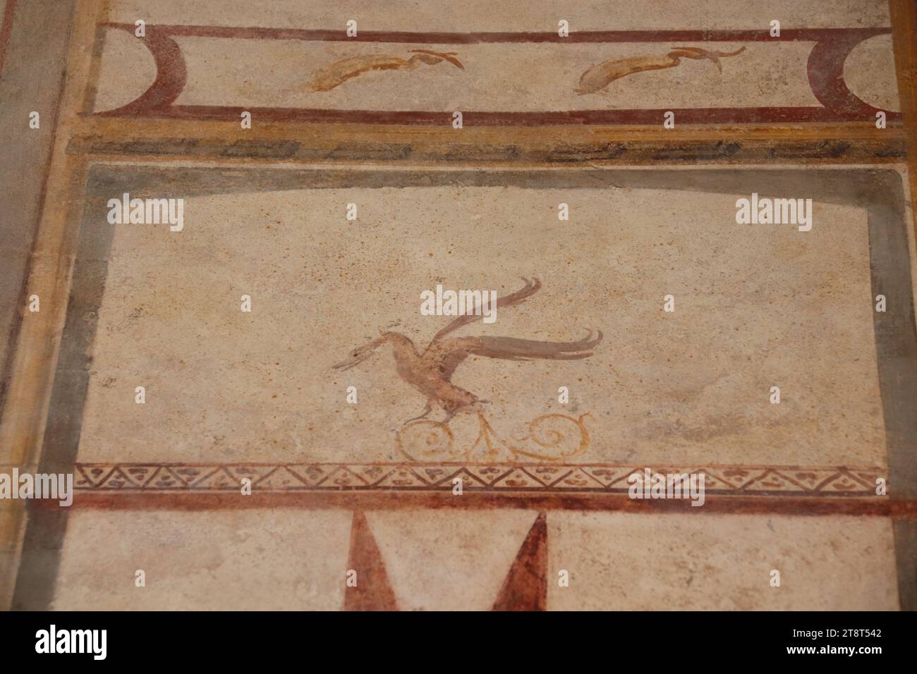 Pompeii Ruins Fresco, Remains of Roman city buried by eruption of Mt ...