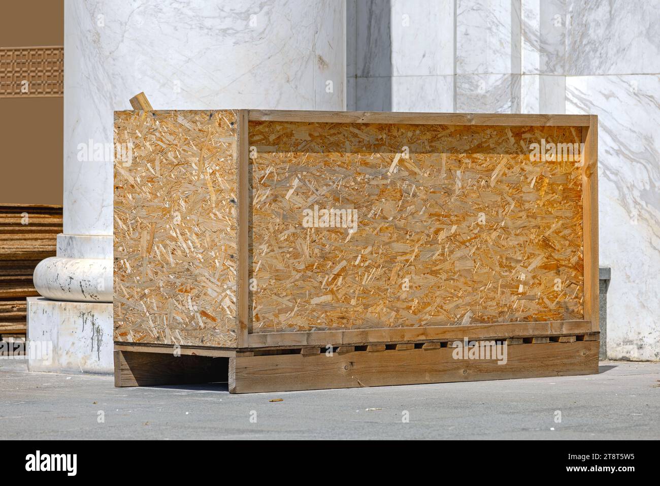 Transport Crate Particle Board Delivery Heavy Cargo at Location Stock ...