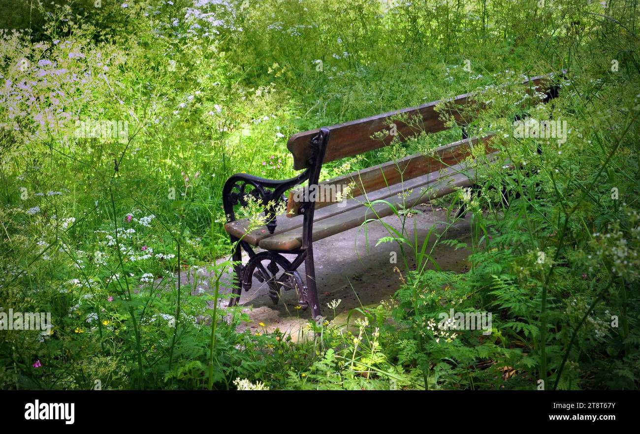 A place to rest, The Christchurch, New Zealand Botanic Gardens, located ...