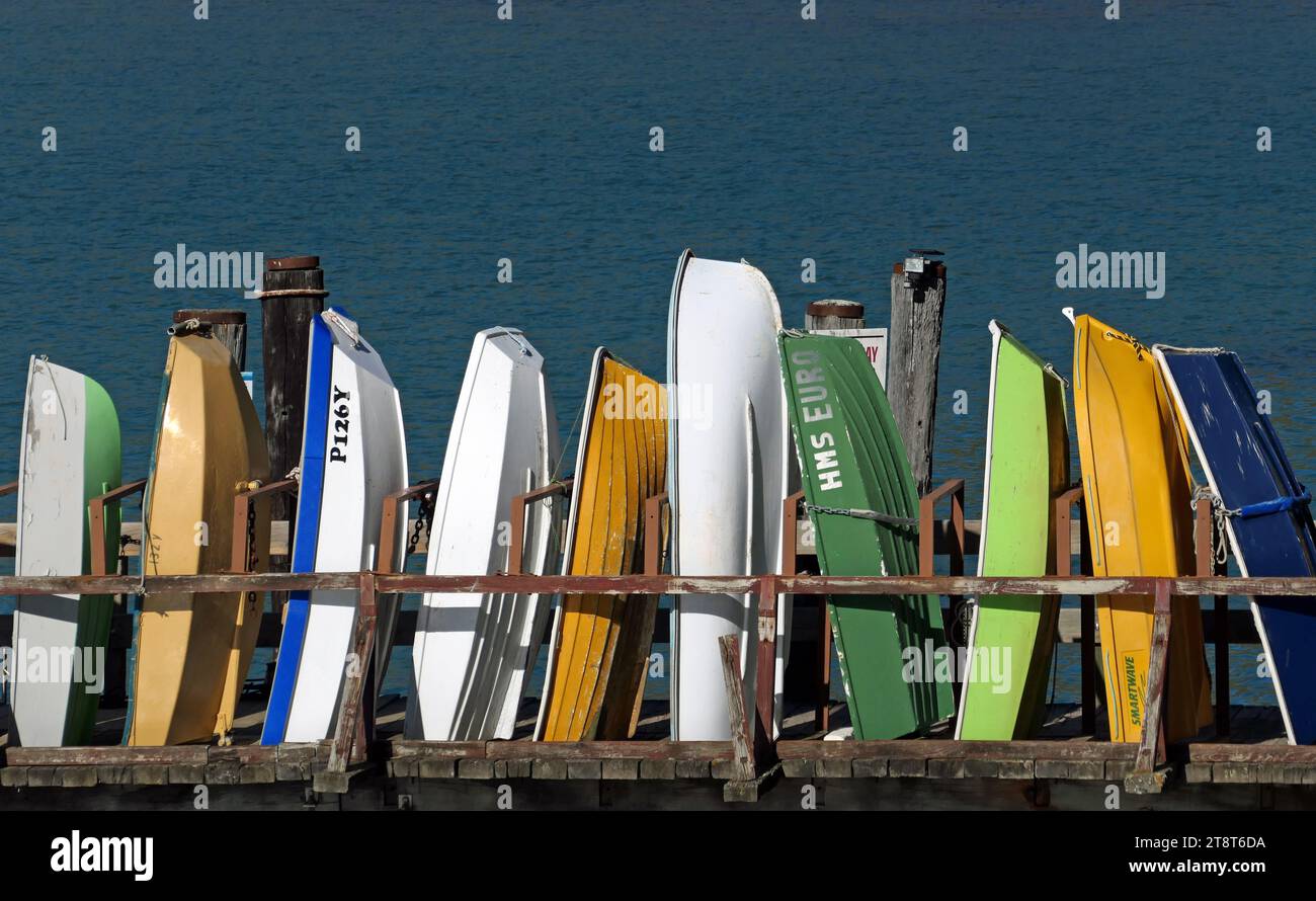 A deck of dinghies, A dinghy is a type of small boat, often carried or ...