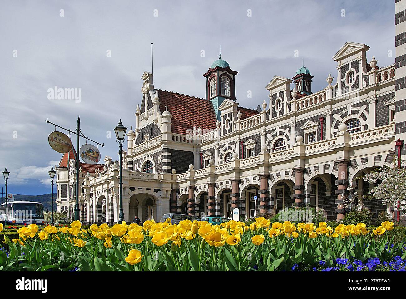 Dunedin Railway Station, Dunedin railway station in Dunedin on New ...
