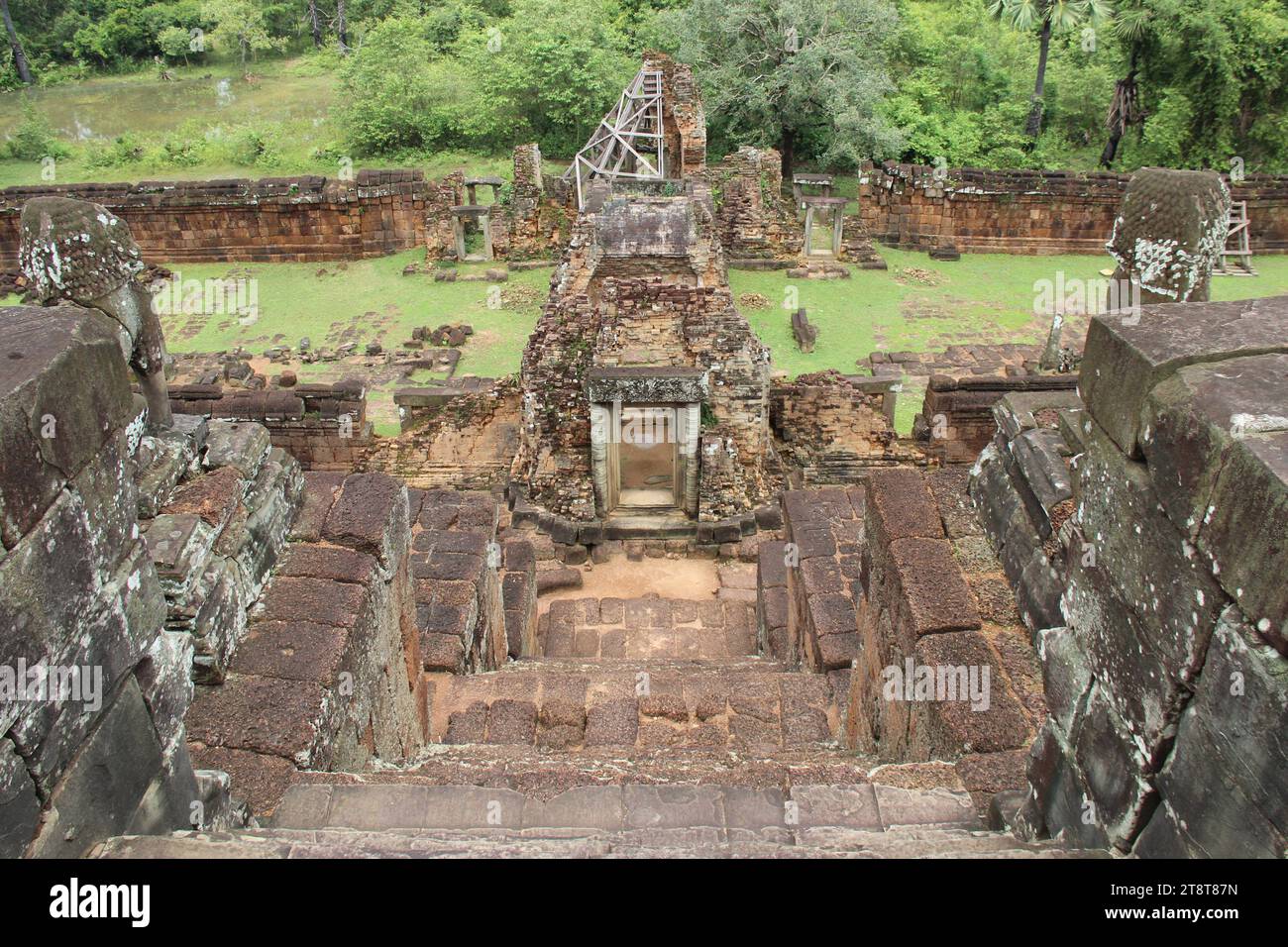 Pre Rup, Khmer temple, ancient Angkor area, Cambodia. Reign of ...