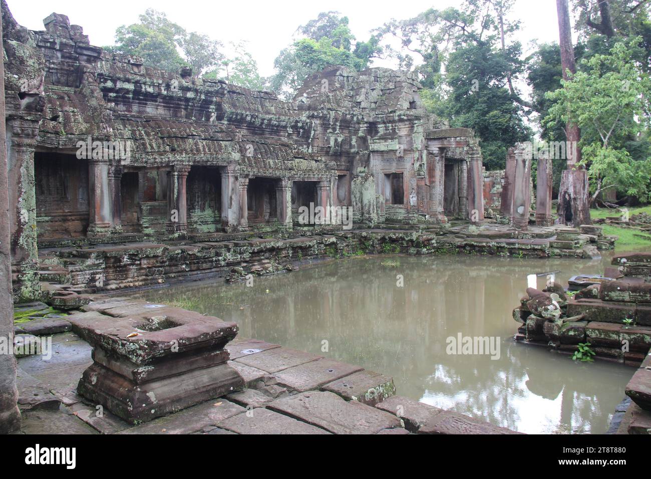 Preah Khan, Khmer temple, ancient Angkor area, Cambodia. Reign of ...