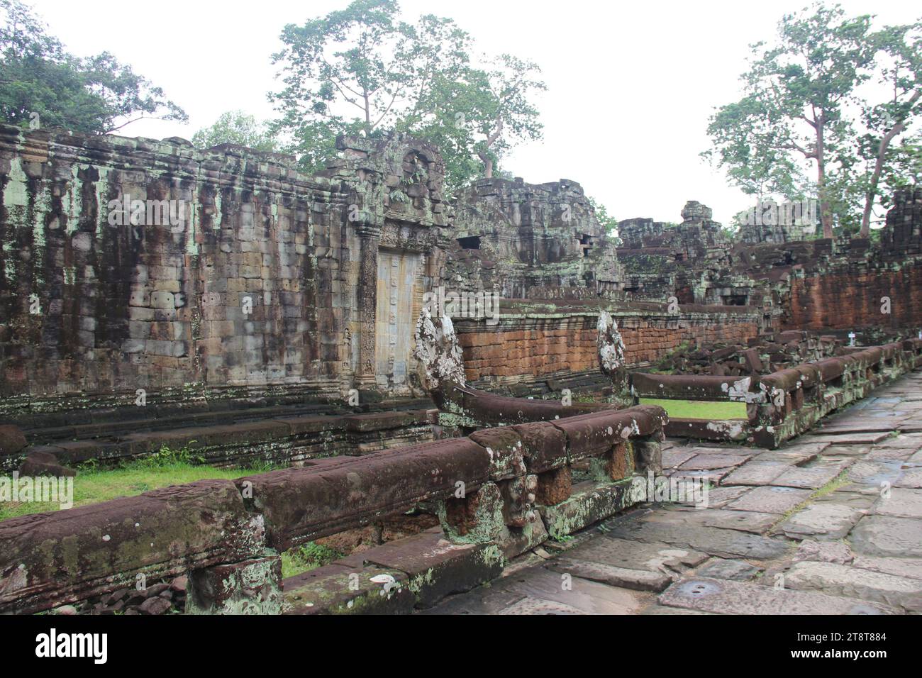Preah Khan, Khmer temple, ancient Angkor area, Cambodia. Reign of ...