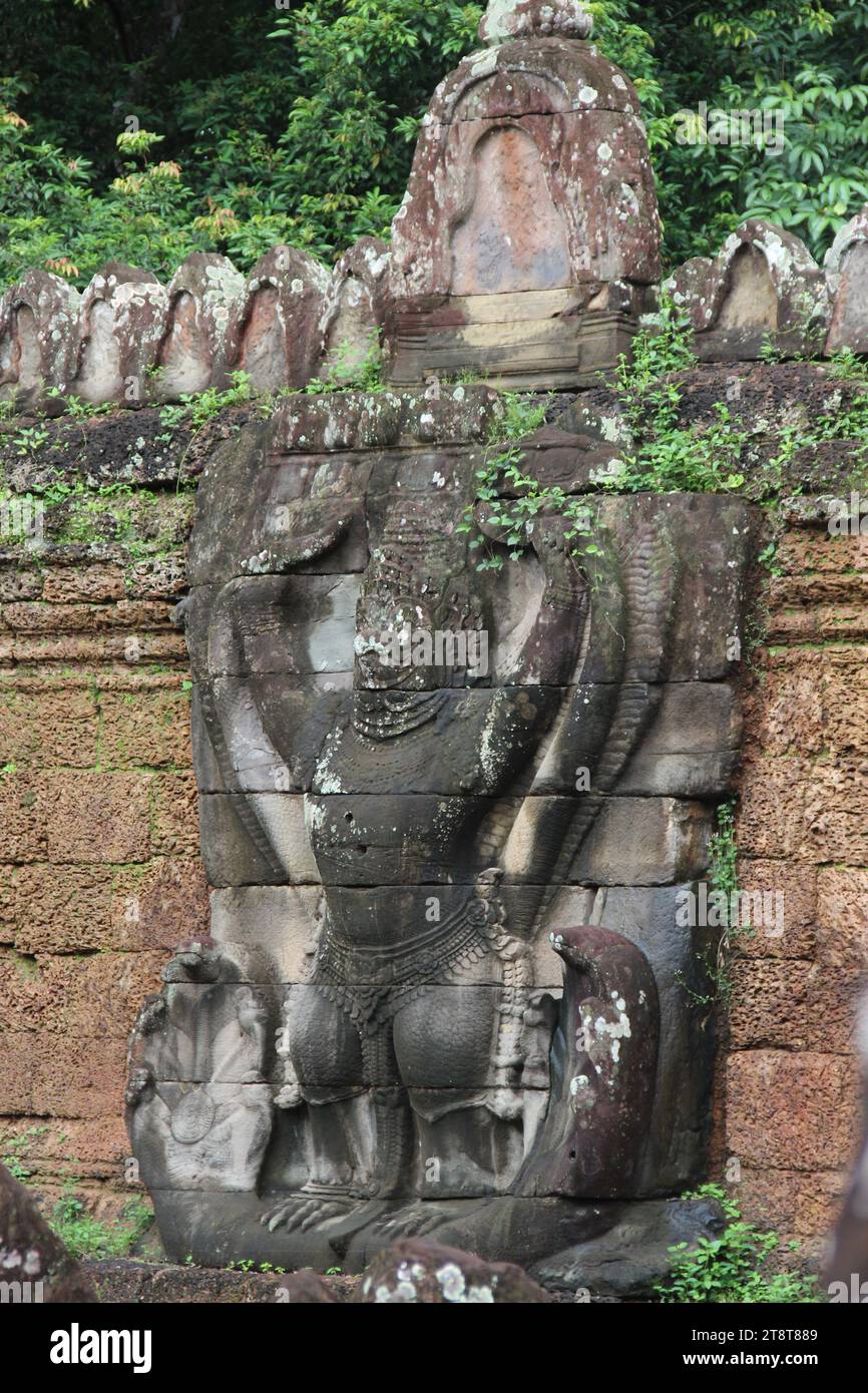 Preah Khan, Khmer temple, ancient Angkor area, Cambodia. Reign of ...