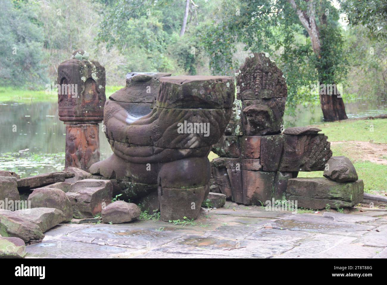 Preah Khan, Khmer temple, ancient Angkor area, Cambodia. Reign of ...