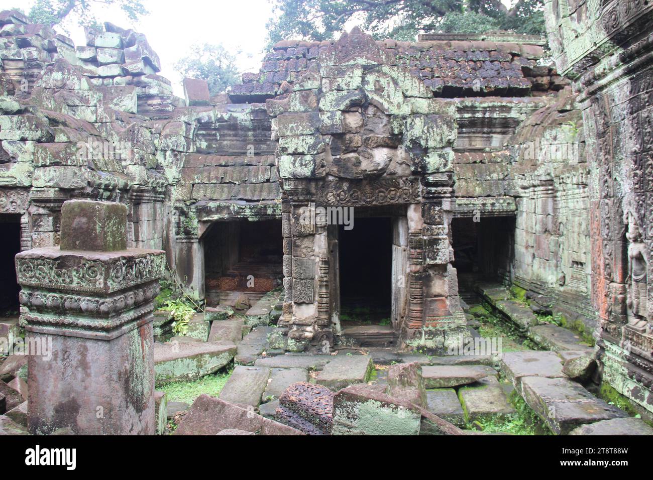 Preah Khan, Khmer temple, ancient Angkor area, Cambodia. Reign of ...