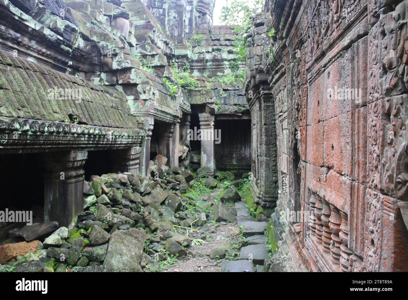 Preah Khan, Khmer temple, ancient Angkor area, Cambodia. Reign of ...