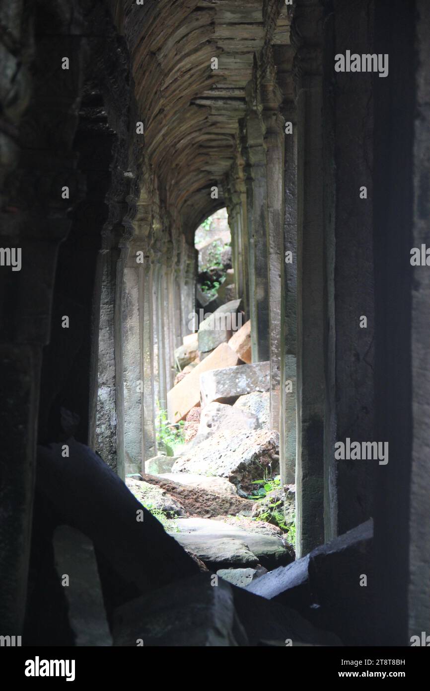 Preah Khan, Khmer temple, ancient Angkor area, Cambodia. Reign of ...