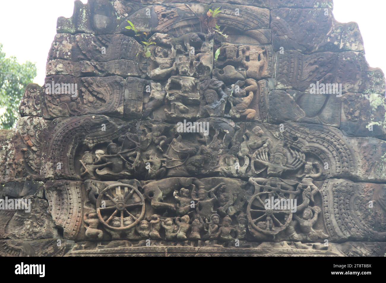 Preah Khan, Khmer temple, ancient Angkor area, Cambodia. Reign of ...