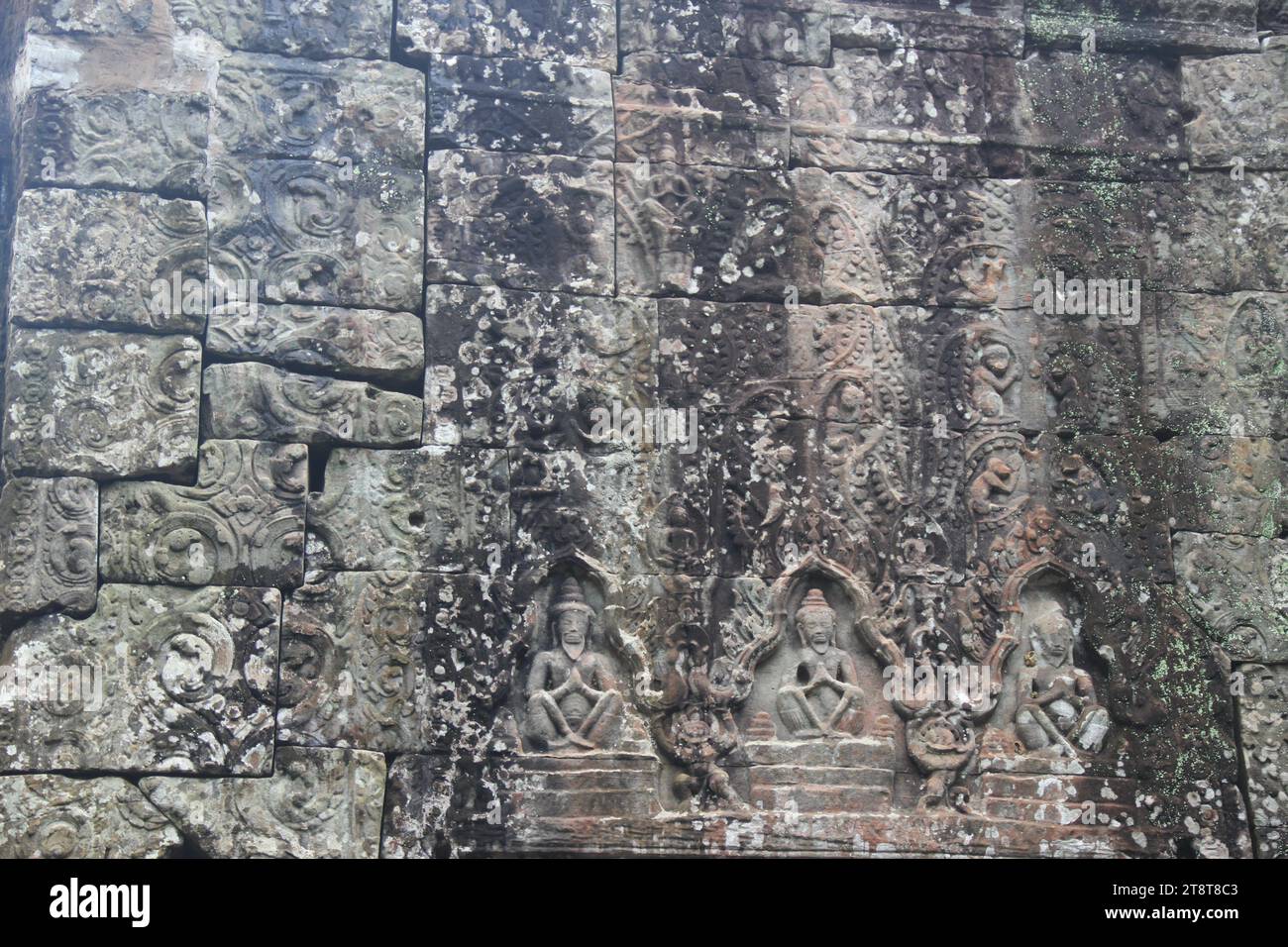 Preah Khan, Khmer temple, ancient Angkor area, Cambodia. Reign of ...