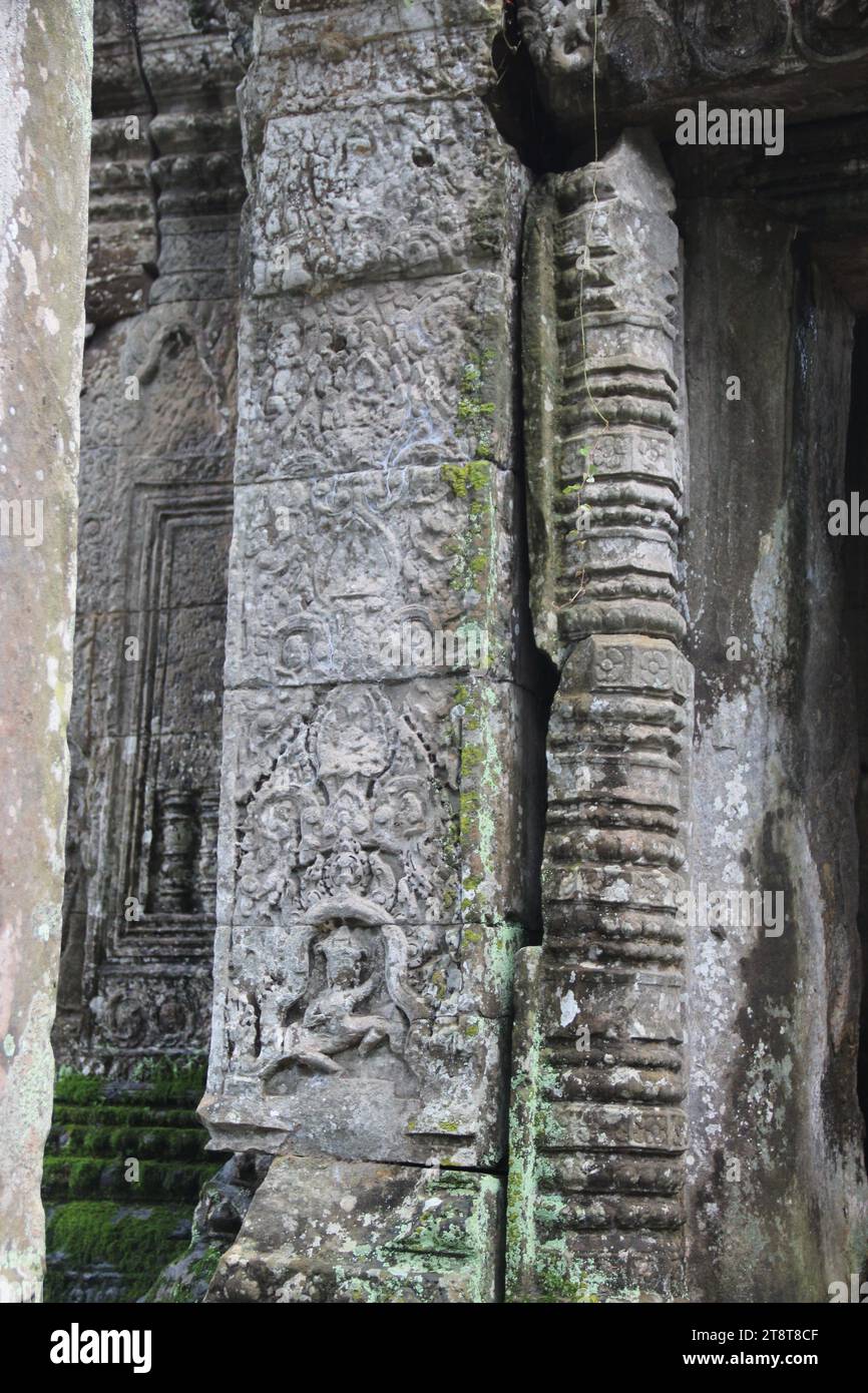 Preah Khan, Khmer temple, ancient Angkor area, Cambodia. Reign of ...
