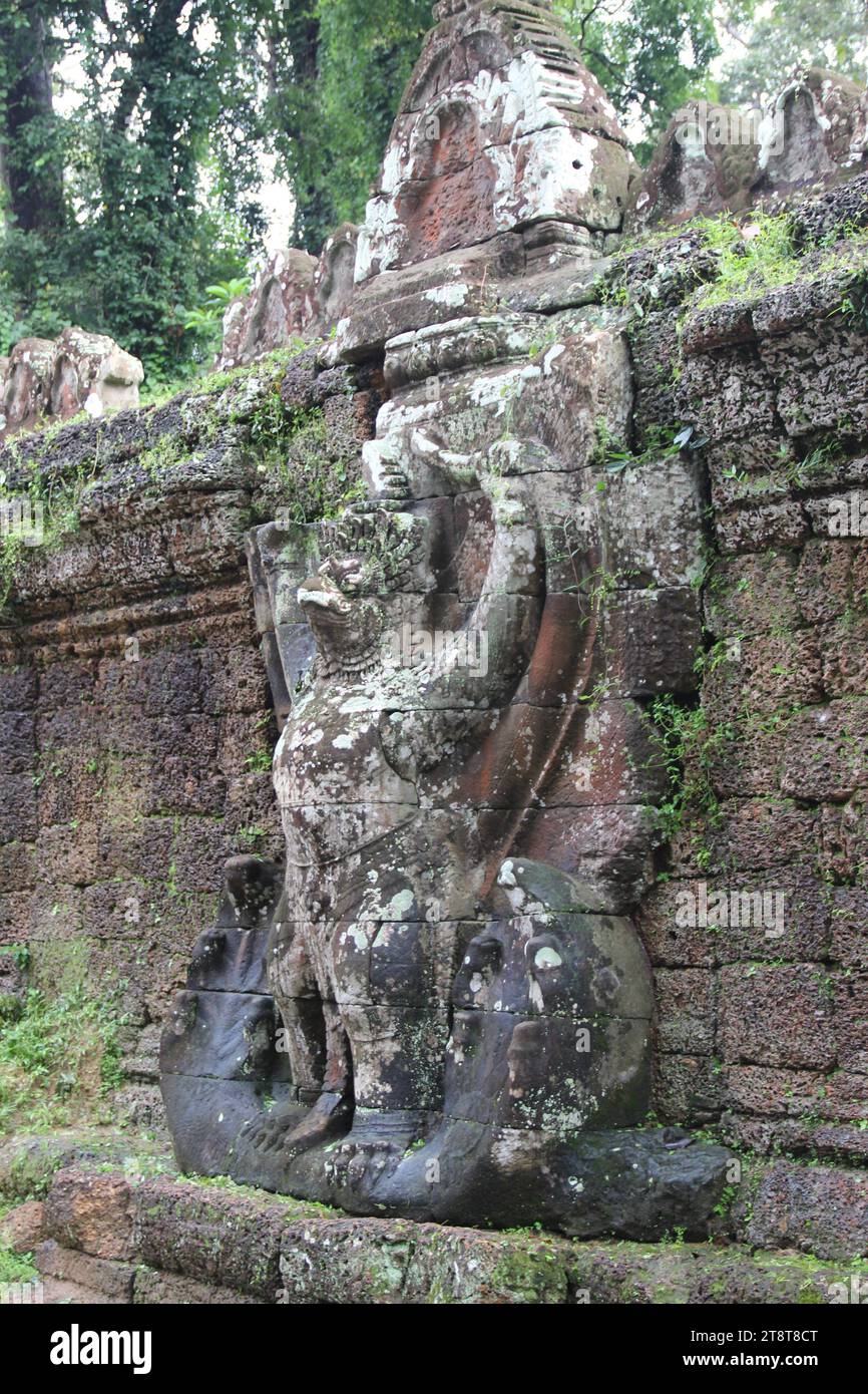 Preah Khan, Khmer temple, ancient Angkor area, Cambodia. Reign of ...