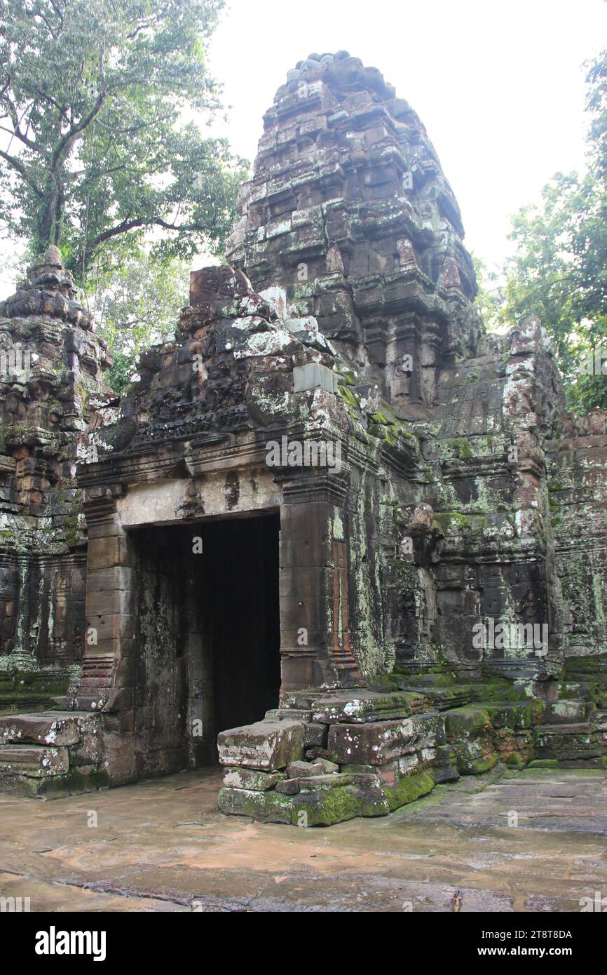 Preah Khan, Khmer temple, ancient Angkor area, Cambodia. Reign of ...