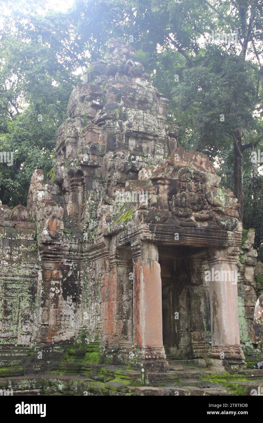 Preah Khan, Khmer temple, ancient Angkor area, Cambodia. Reign of ...