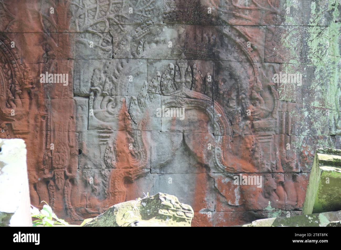 Ta Prohm, Khmer temple, ancient Angkor area, Cambodia. Reign of ...