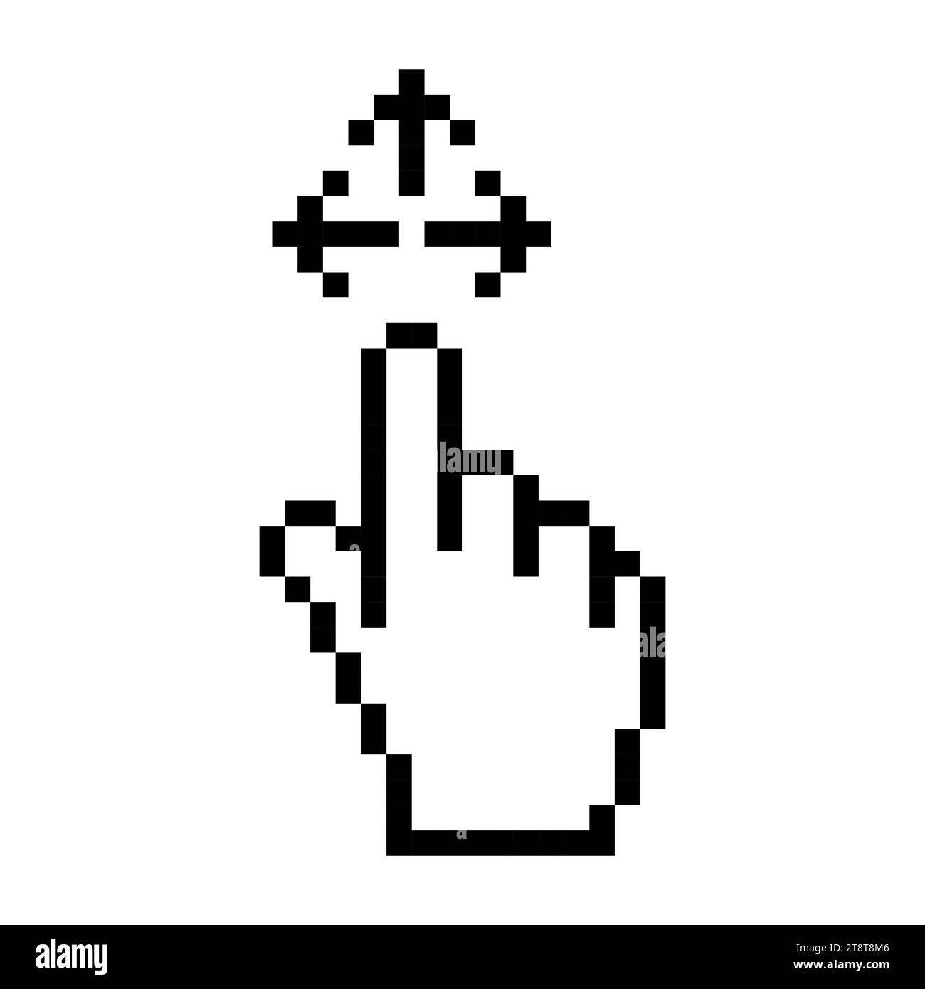 Transparent pointer with magnification line icon. Computer, mouse, arrow, hover, click ...