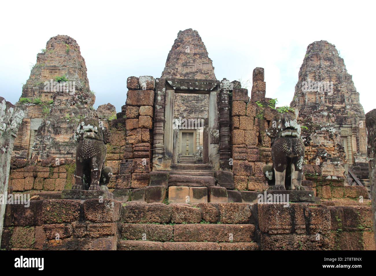 East Mebon, Khmer temple, ancient Angkor area, Cambodia. Reign of ...