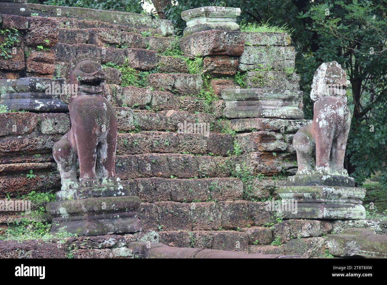 Preah Khan, Khmer temple, ancient Angkor area, Cambodia. Reign of ...