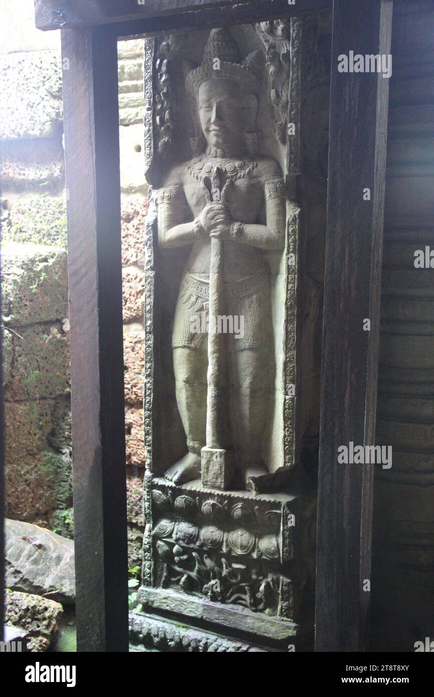 Preah Khan, Khmer temple, ancient Angkor area, Cambodia. Reign of ...