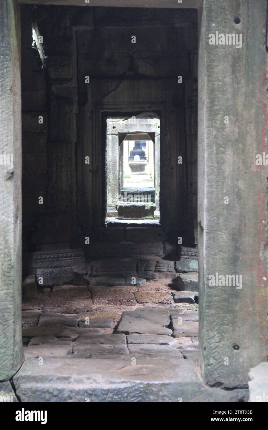 Preah Khan, Khmer temple, ancient Angkor area, Cambodia. Reign of ...