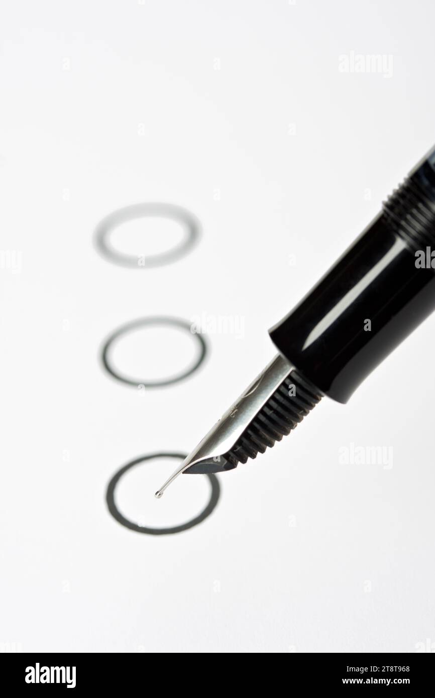 Fountain Pen Ready For Voting Stock Photo - Alamy