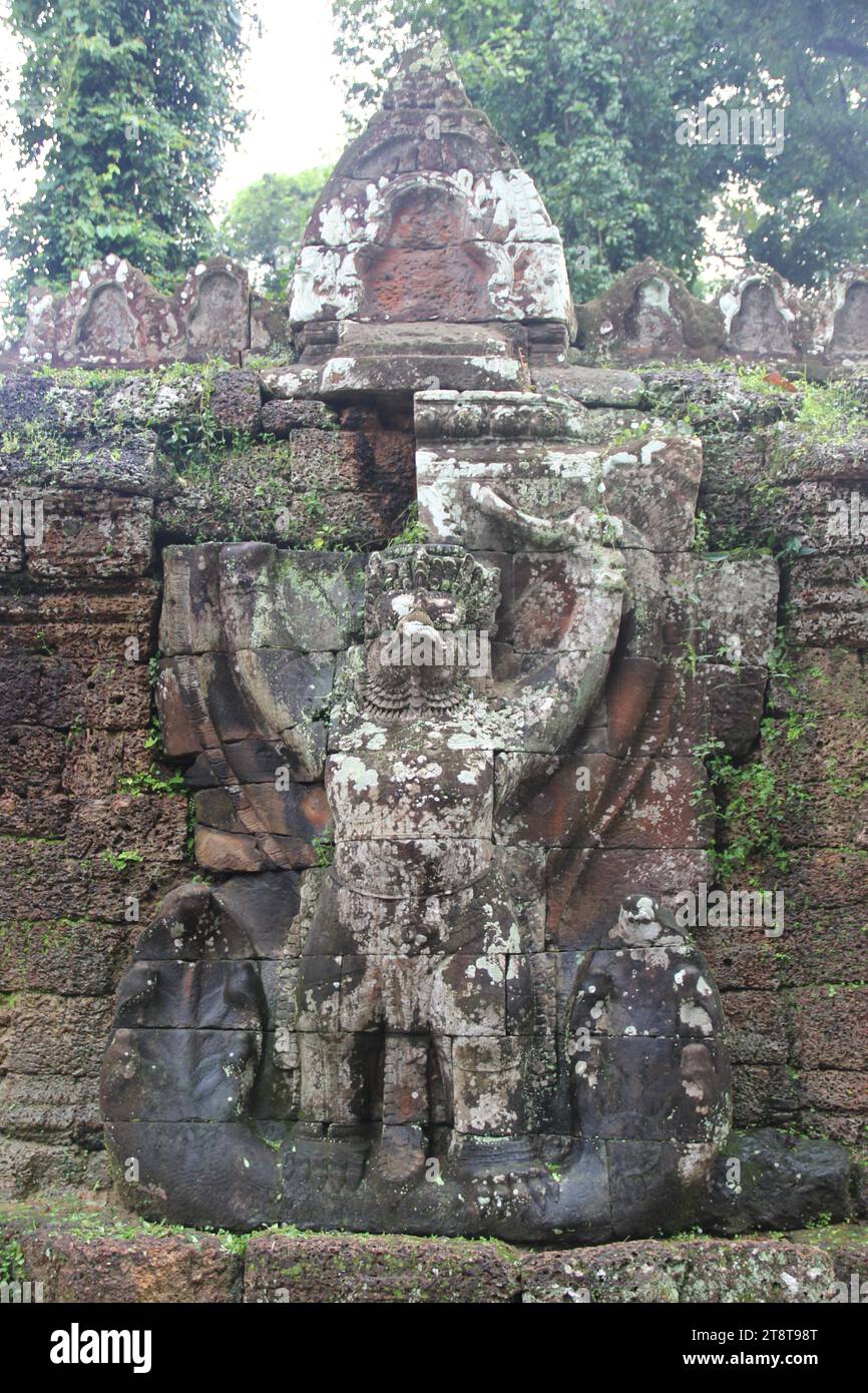 Preah Khan, Khmer temple, ancient Angkor area, Cambodia. Reign of ...