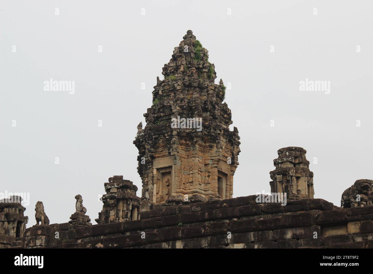 Bakong, Khmer temple, ancient Angkor area, Cambodia. Reign of ...