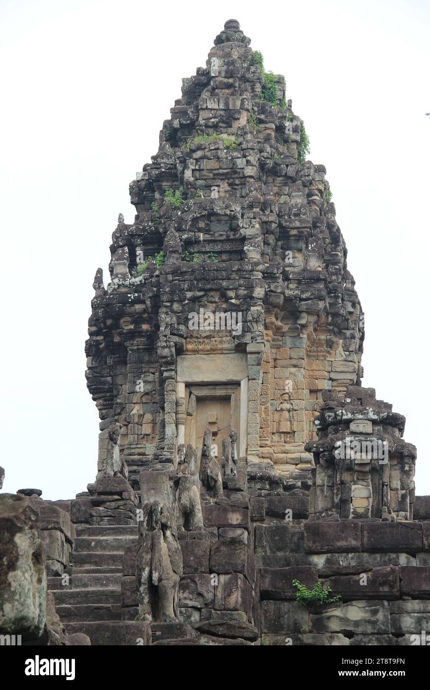 Bakong, Khmer temple, ancient Angkor area, Cambodia. Reign of ...