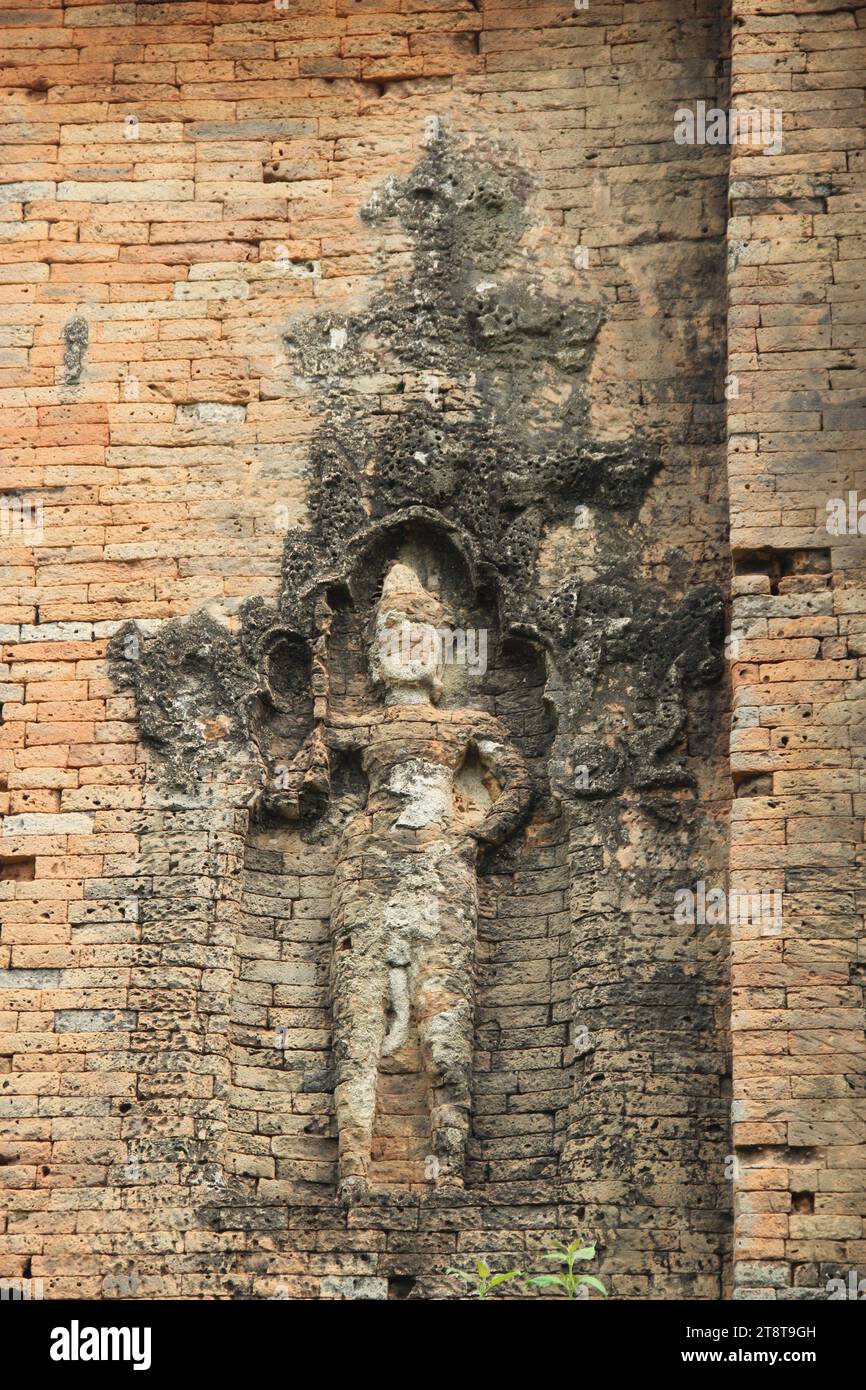 Bakong, Khmer temple, ancient Angkor area, Cambodia. Reign of ...