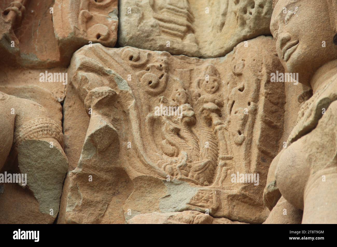 Bakong, Khmer temple, ancient Angkor area, Cambodia. Reign of ...