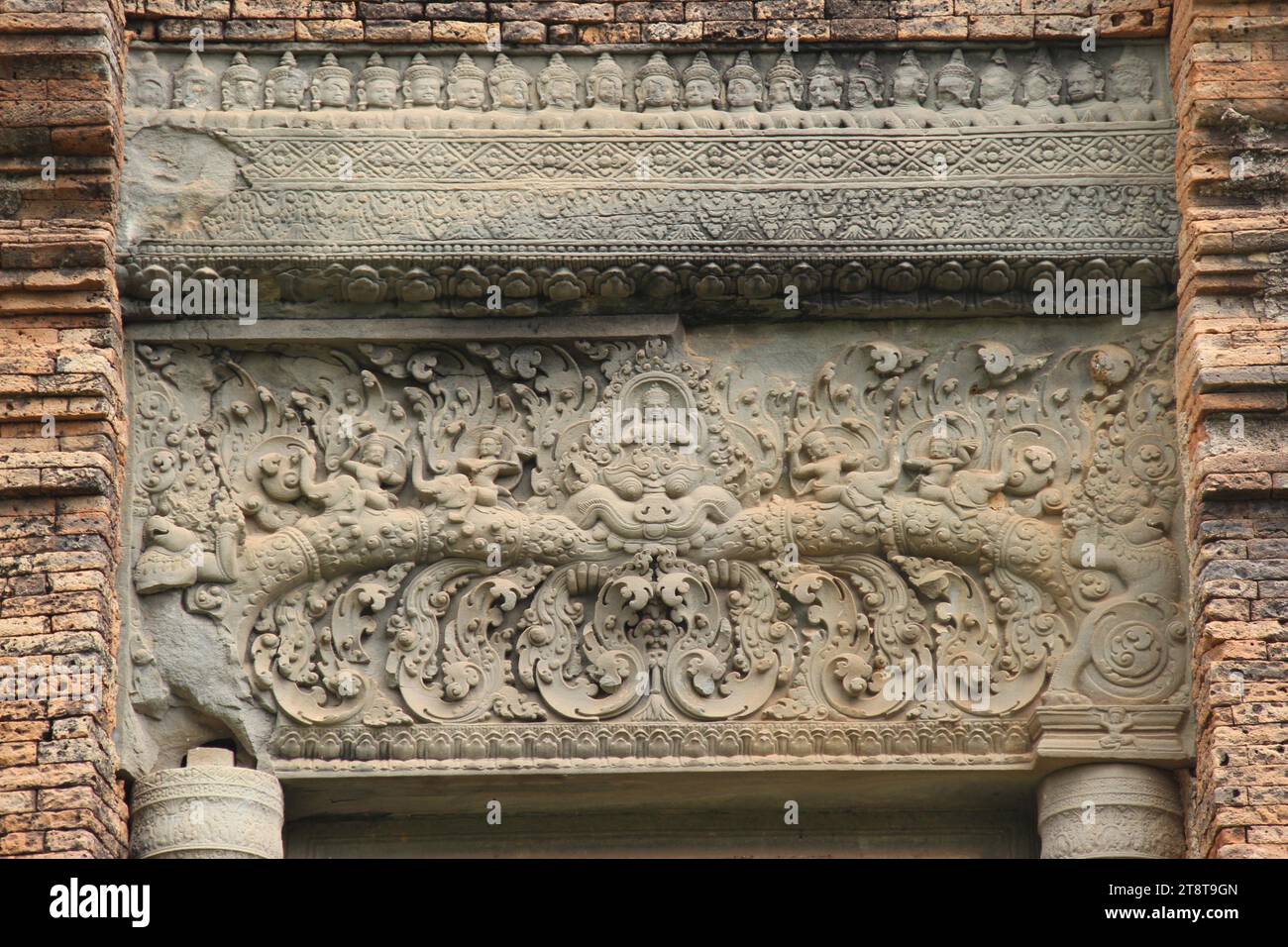 Bakong, Khmer temple, ancient Angkor area, Cambodia. Reign of ...