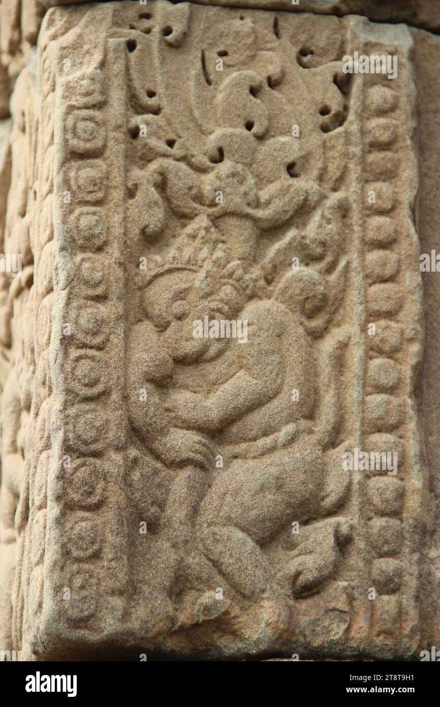 Bakong, Khmer temple, ancient Angkor area, Cambodia. Reign of ...