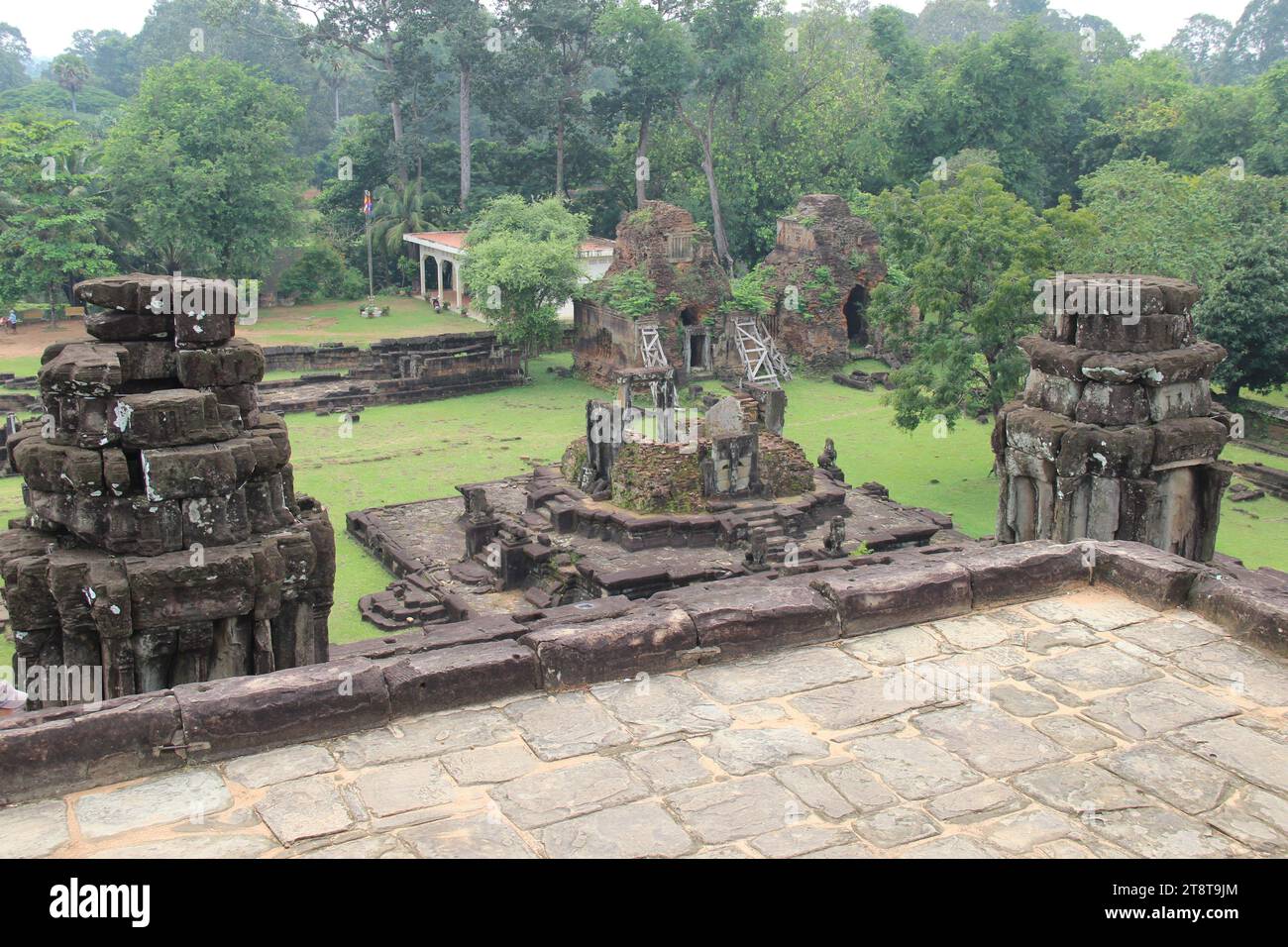 Bakong, Khmer temple, ancient Angkor area, Cambodia. Reign of ...