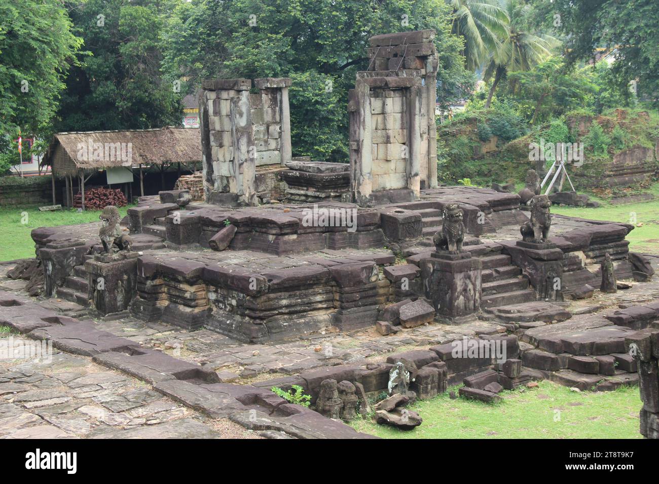 Bakong, Khmer temple, ancient Angkor area, Cambodia. Reign of ...