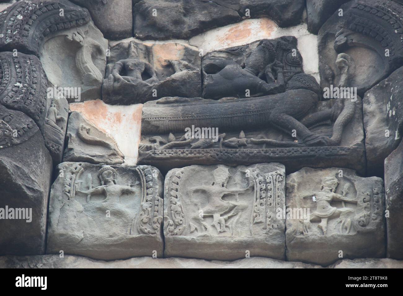 Bakong, Khmer temple, ancient Angkor area, Cambodia. Reign of ...