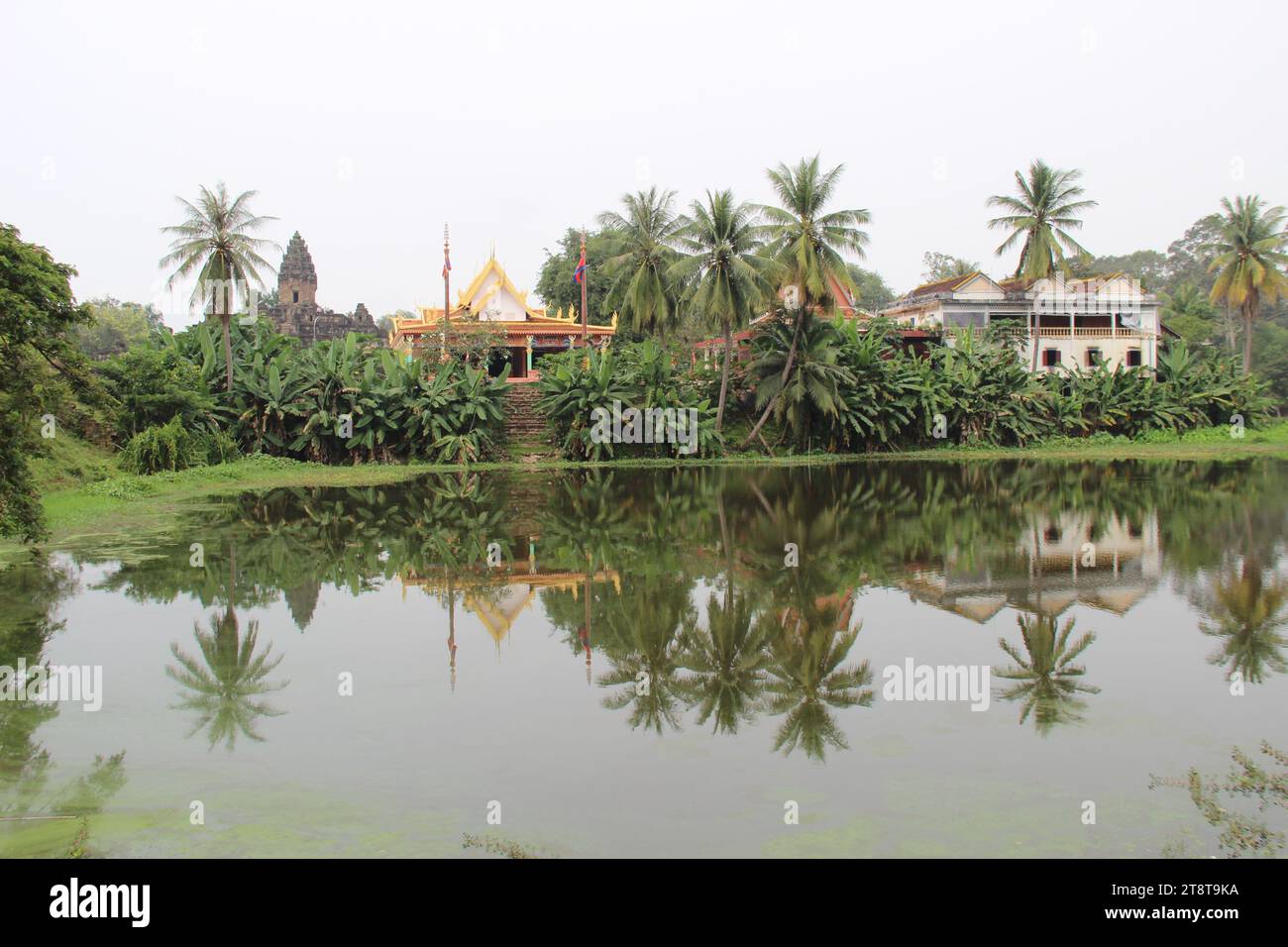 Bakong, Khmer temple, ancient Angkor area, Cambodia. Reign of ...