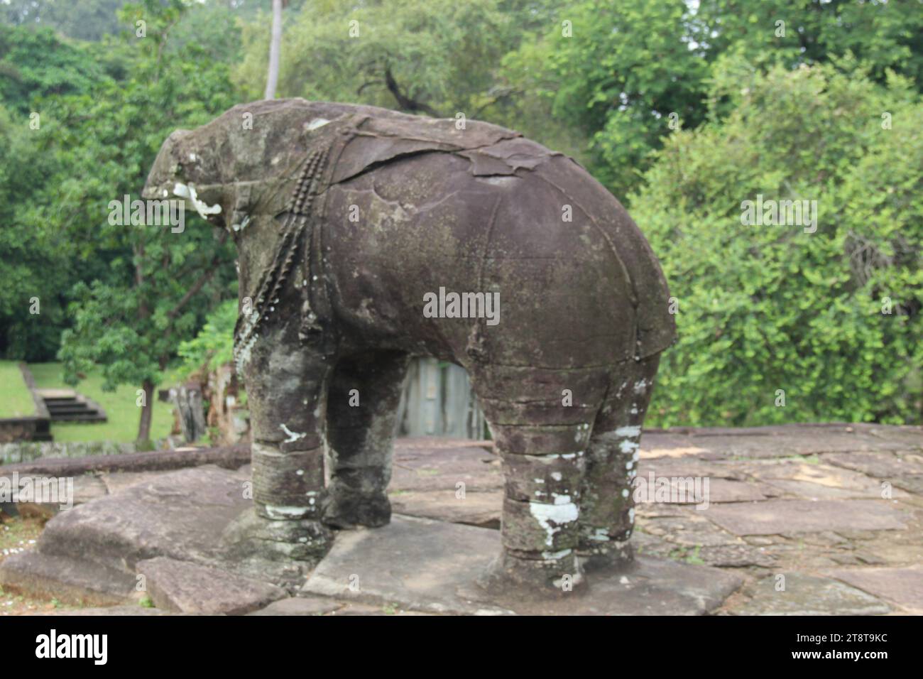 Bakong, Khmer temple, ancient Angkor area, Cambodia. Reign of ...