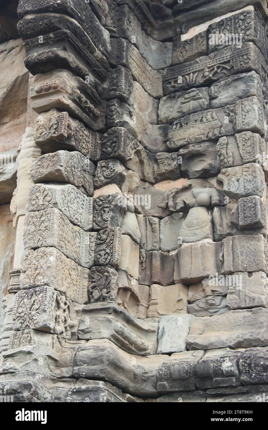 Bakong, Khmer temple, ancient Angkor area, Cambodia. Reign of ...
